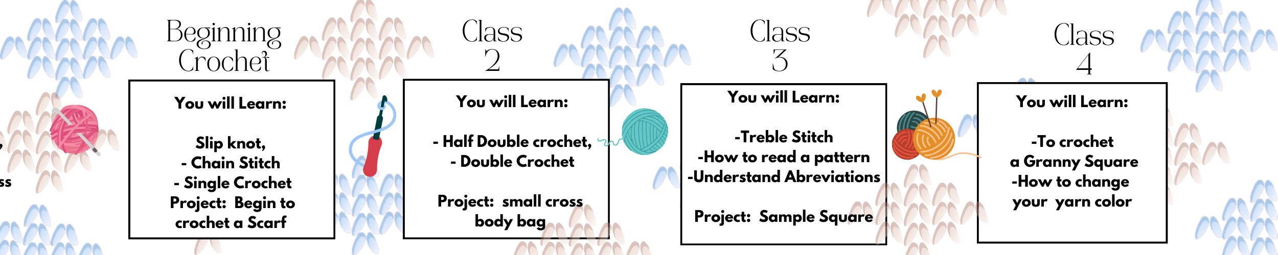 Threaded from Heaven - Beginner Crochet Class, Saturday, 10:00 AM - 12: ...